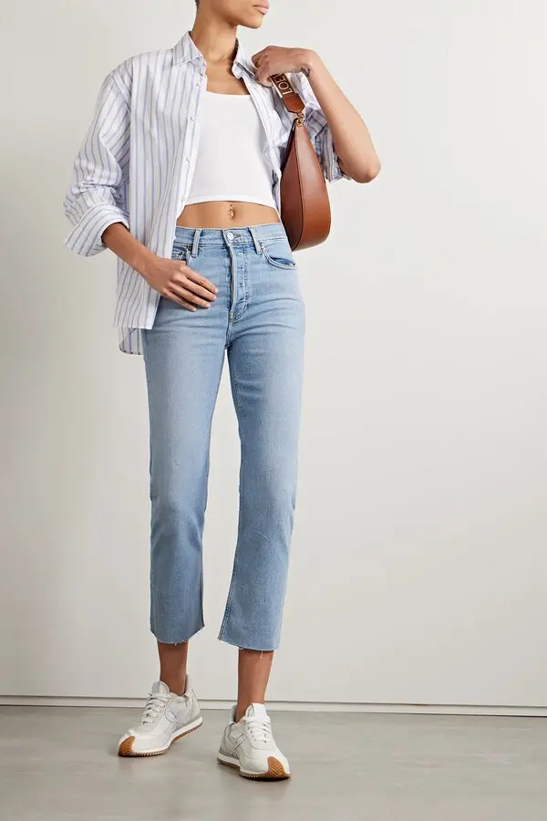 RE/DONE 70s High-rise Stove Pipe Straight-leg Jeans - Blue
