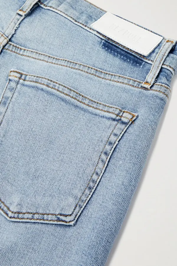 RE/DONE 70s High-rise Stove Pipe Straight-leg Jeans - Blue