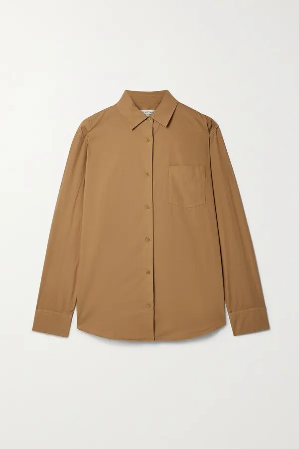 NILI LOTAN Kristen Cotton-poplin Shirt