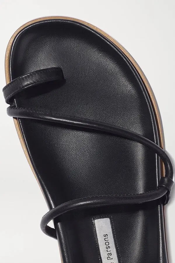 EMME PARSONS Bari Pool Leather Sandals - Black