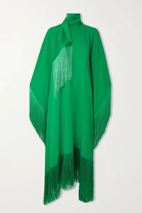 TALLER MARMO Mrs Ross Fringed Crepe Kaftan