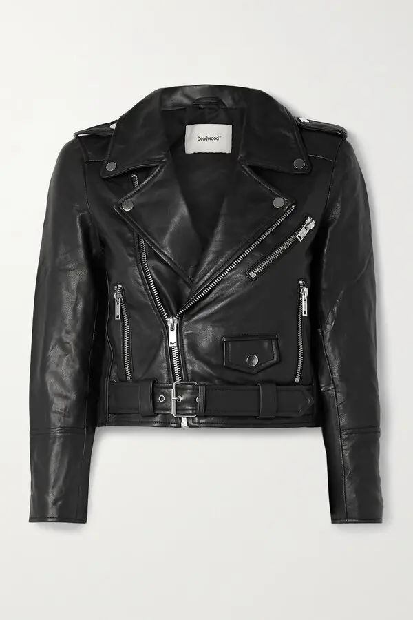 DEADWOOD Net Sustain Joan Leather Biker Jacket