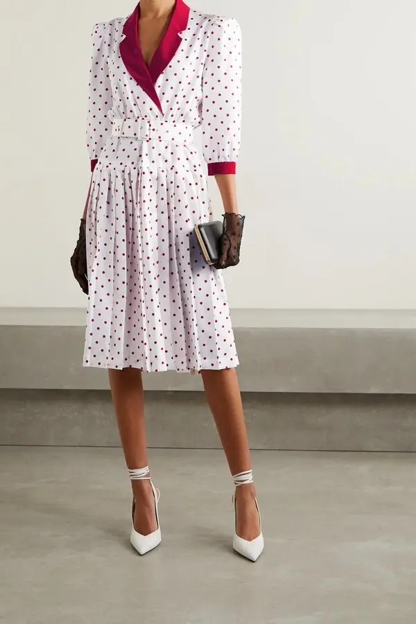 polka dot silk wrap dress product info and reviews DaisySilk Polka Dot Silk Wrap Midi Dress Black White 3/4 Sleeve  DAISYSILK  UK