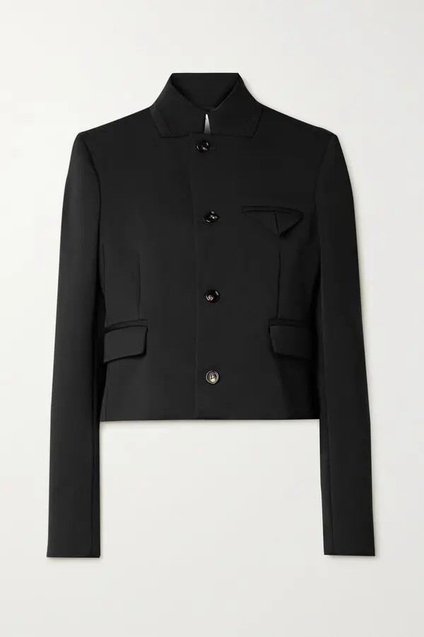 Bottega Veneta Cropped Wool-blend Twill Jacket