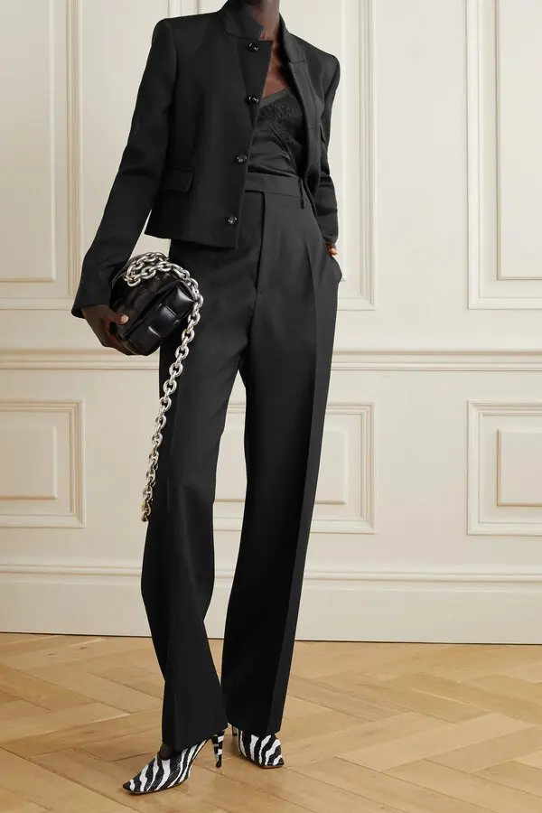 Bottega Veneta Cropped Wool-blend Twill Jacket