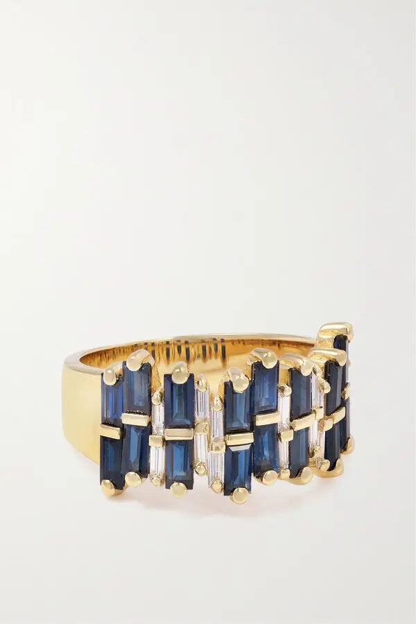 SUZANNE KALAN 18-karat Sapphire And Diamond Ring - Gold