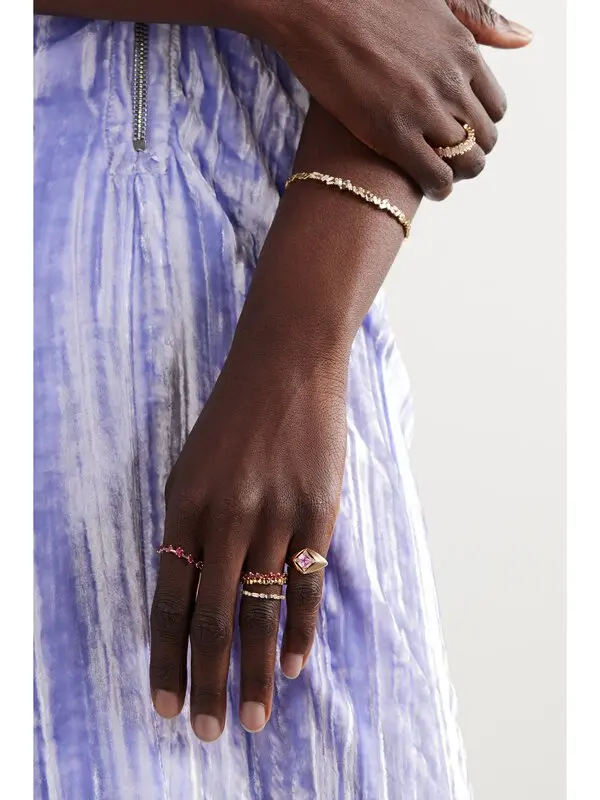SUZANNE KALAN 18-karat Sapphire And Diamond Ring