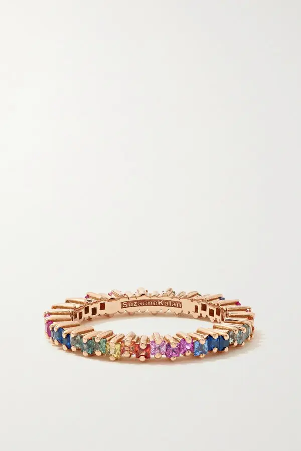 SUZANNE KALAN 18-karat Sapphire Ring - Rose Gold