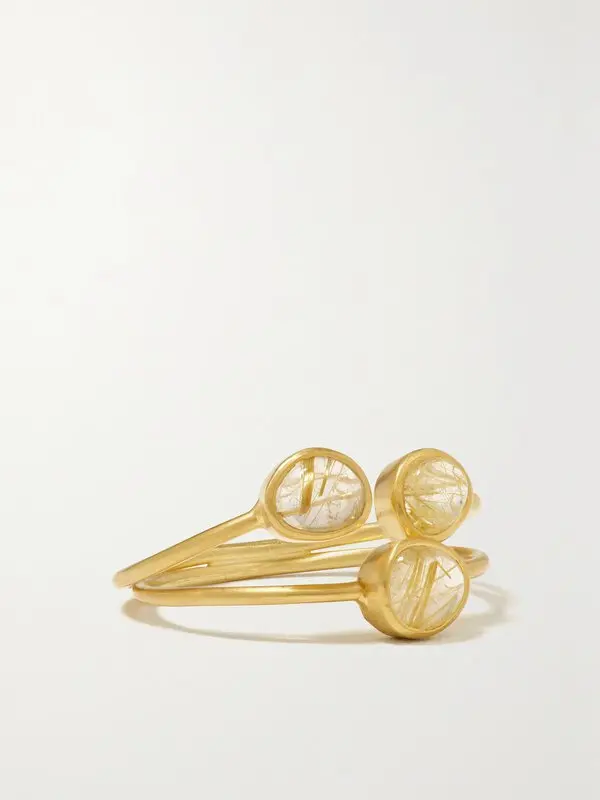 PIPPA SMALL 18-karat Rutilated Quartz Ring - Gold