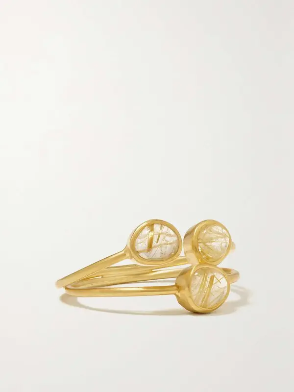 PIPPA SMALL 18-karat Rutilated Quartz Ring