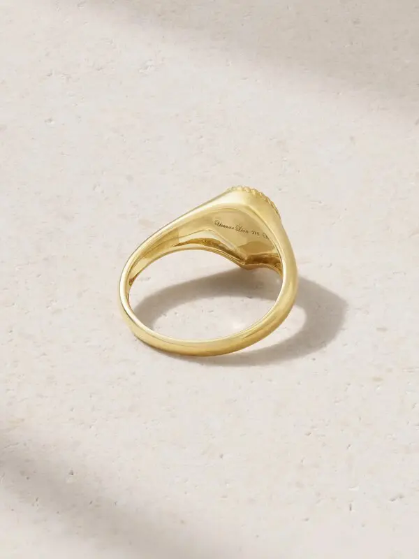 Yvonne Léon 9-karat Turquoise And Diamond Signet Ring