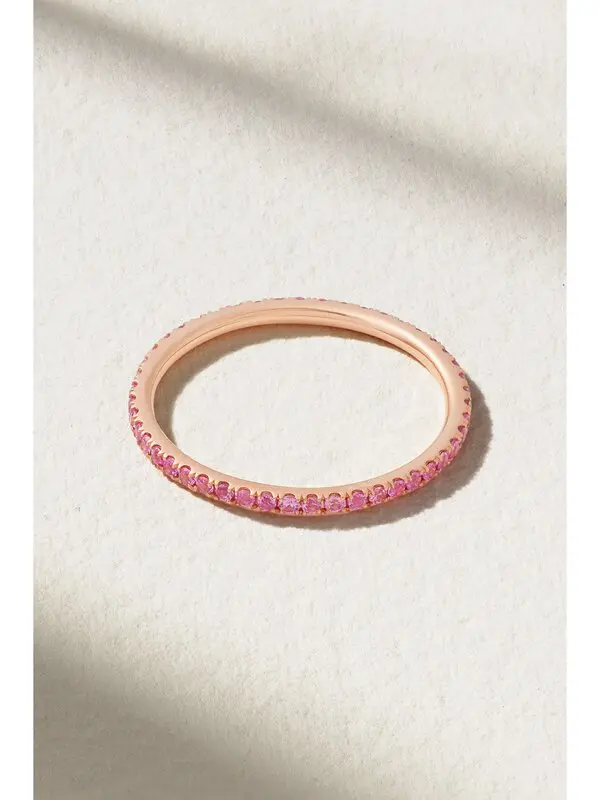 Ileana Makri Thread 18-karat Sapphire Ring - Pink