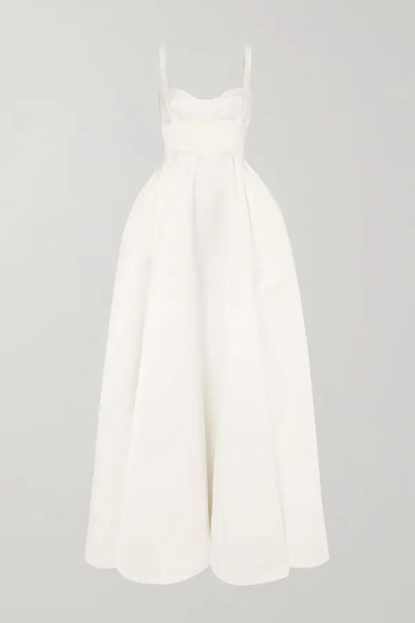 EMILIA WICKSTEAD Diamond Duchesse-satin Gown