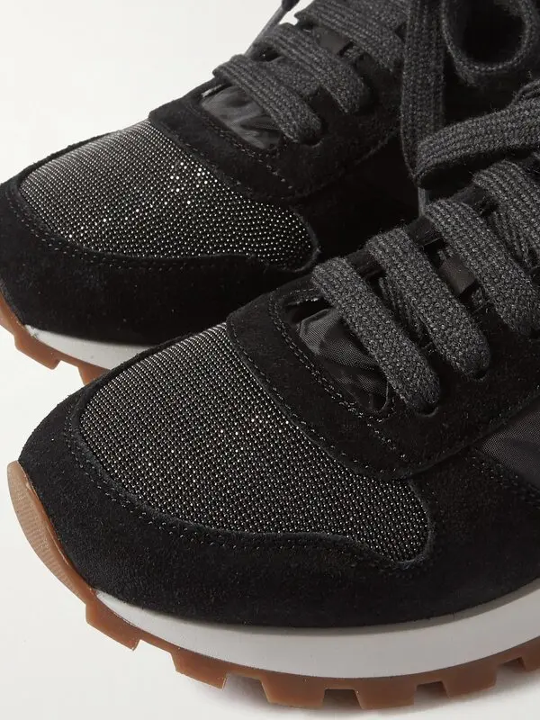 Brunello Cucinelli Bead-embellished Sneakers