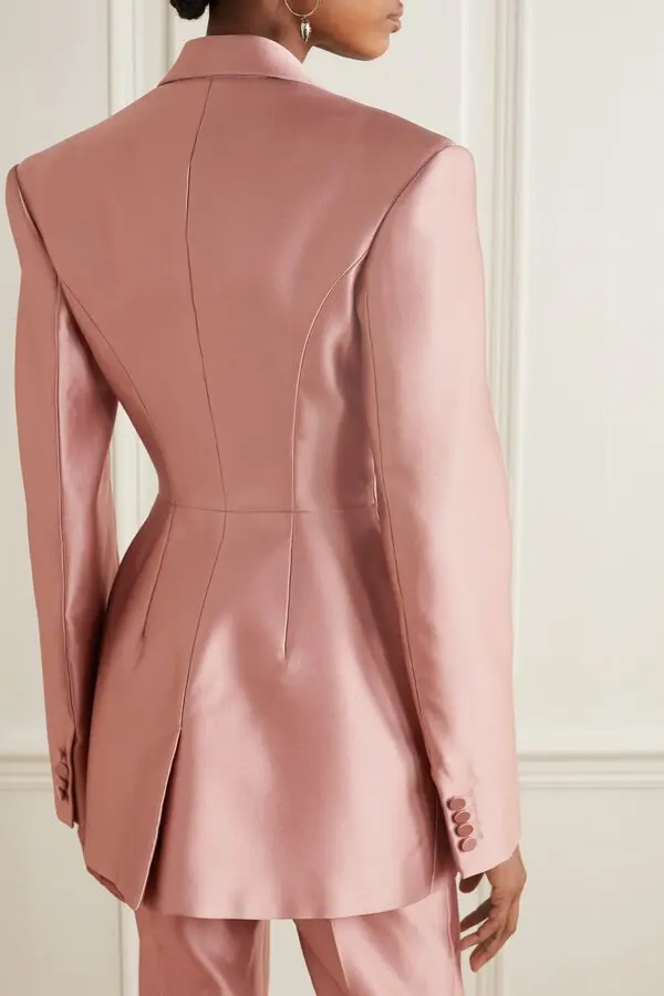 Alexander McQueen Duchesse Silk-satin Blazer