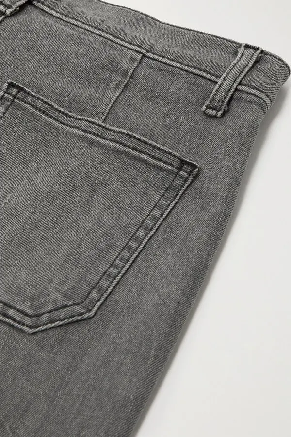 NILI LOTAN Florence Distressed High-rise Flared Jeans