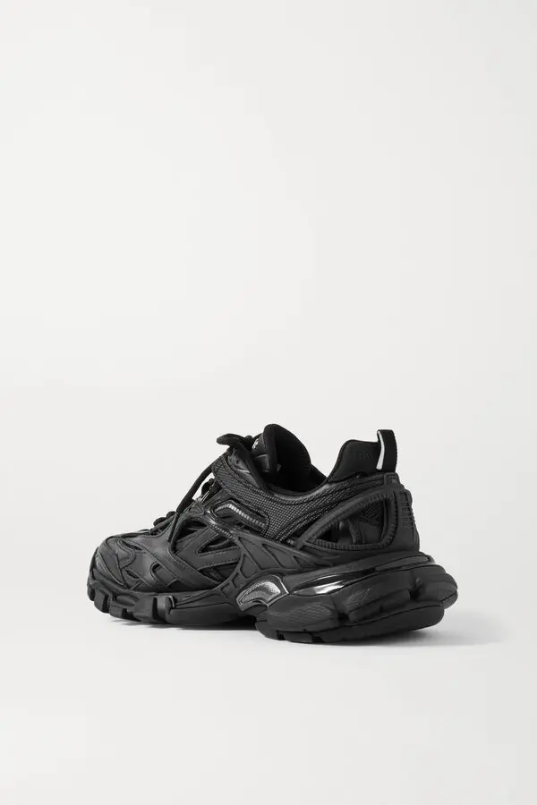 Balenciaga Track 2 Logo-detailed Metallic Mesh And Rubber Sneakers