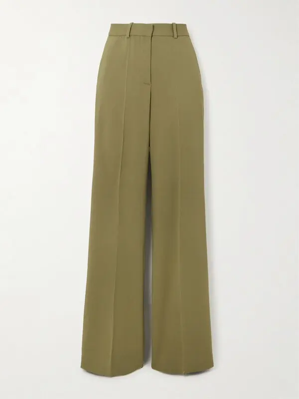 JOSEPH Morissey Cady Wide-leg Pants - Green