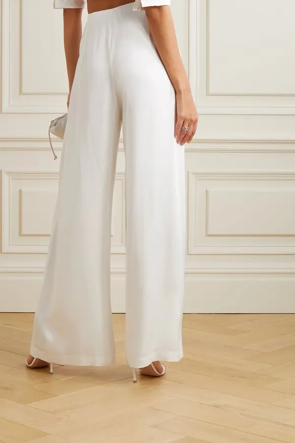 Vanessa Cocchiaro The Coco Satin Wide-leg Pants