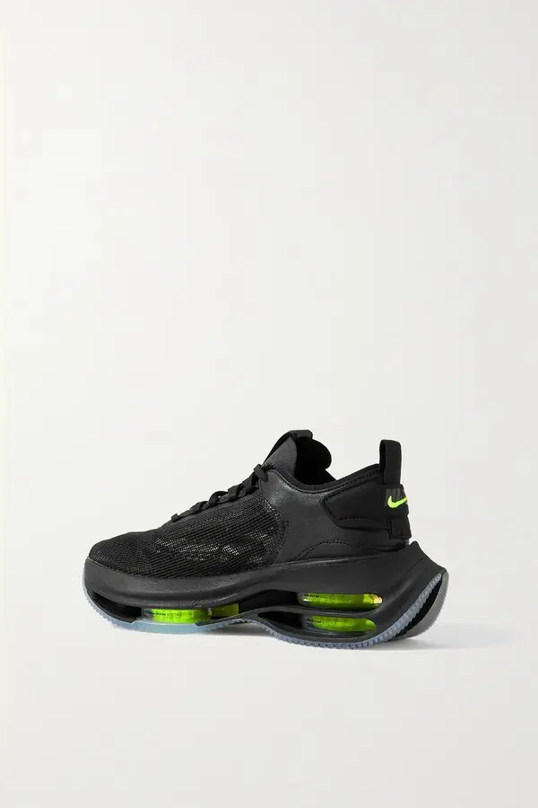 Nike Zoom Double Stack Nubuck-trimmed Mesh And Leather Sneakers