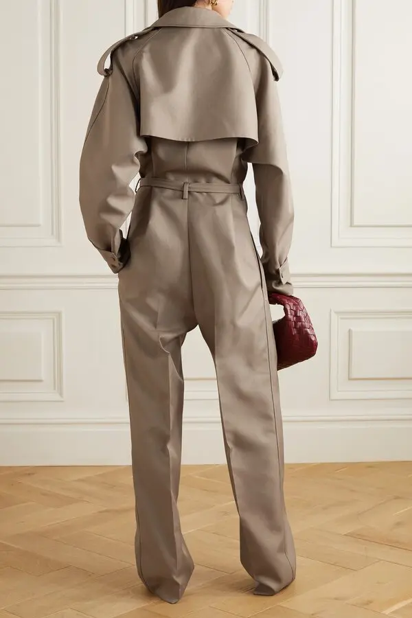Bottega Veneta Belted Drill Jumpsuit - Neutrals | Editorialist