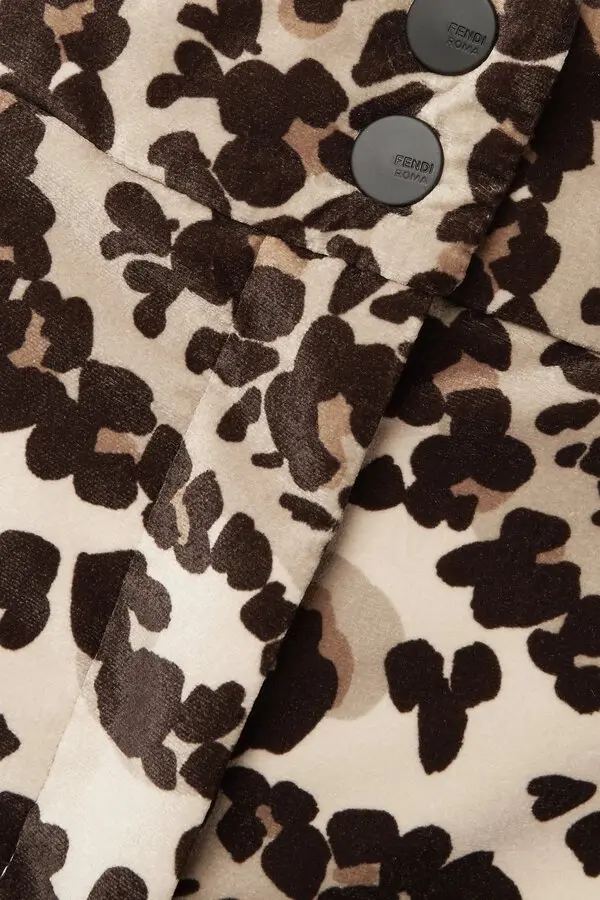 Fendi Printed Velvet Bootcut Ski Pants