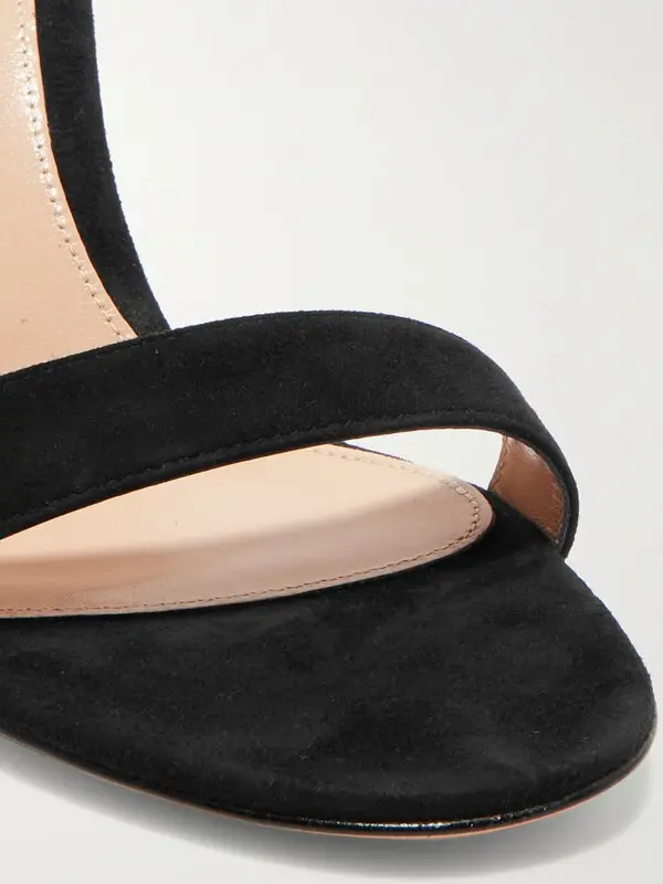 GIANVITO ROSSI Portofino 85 Suede Sandals - Black