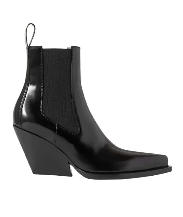 Bottega Veneta Glossed-leather Ankle Boots
