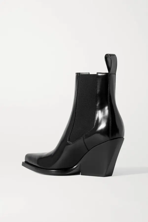 Bottega Veneta Glossed-leather Ankle Boots