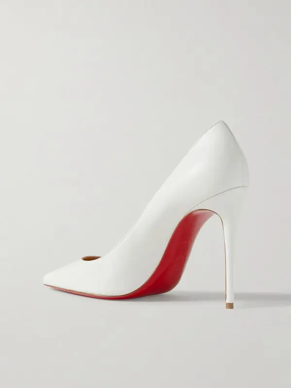 CHRISTIAN LOUBOUTIN Kate 100 Leather Pumps - White