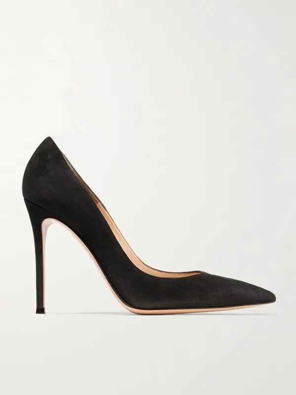 GIANVITO ROSSI 105 Suede Pumps - Black