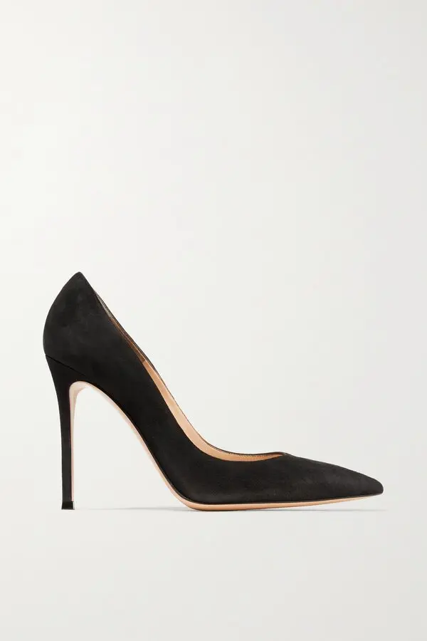 GIANVITO ROSSI 105 Suede Pumps - Black