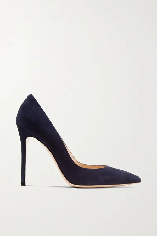 GIANVITO ROSSI 105 Suede Pumps - Blue