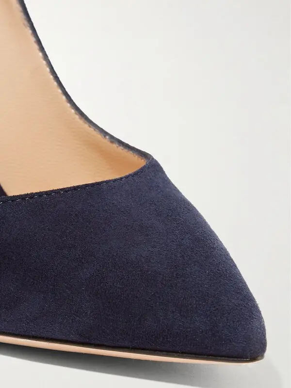 GIANVITO ROSSI 105 Suede Pumps - Blue