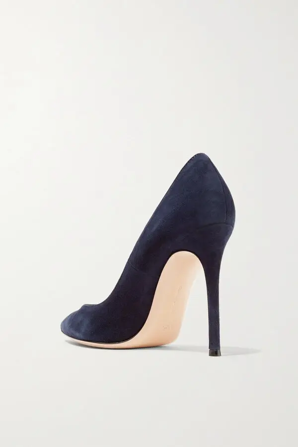GIANVITO ROSSI 105 Suede Pumps - Blue