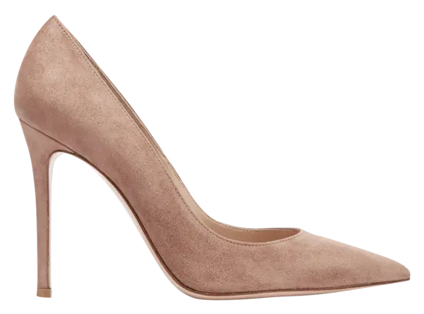 GIANVITO ROSSI 105 Suede Pumps - Neutrals