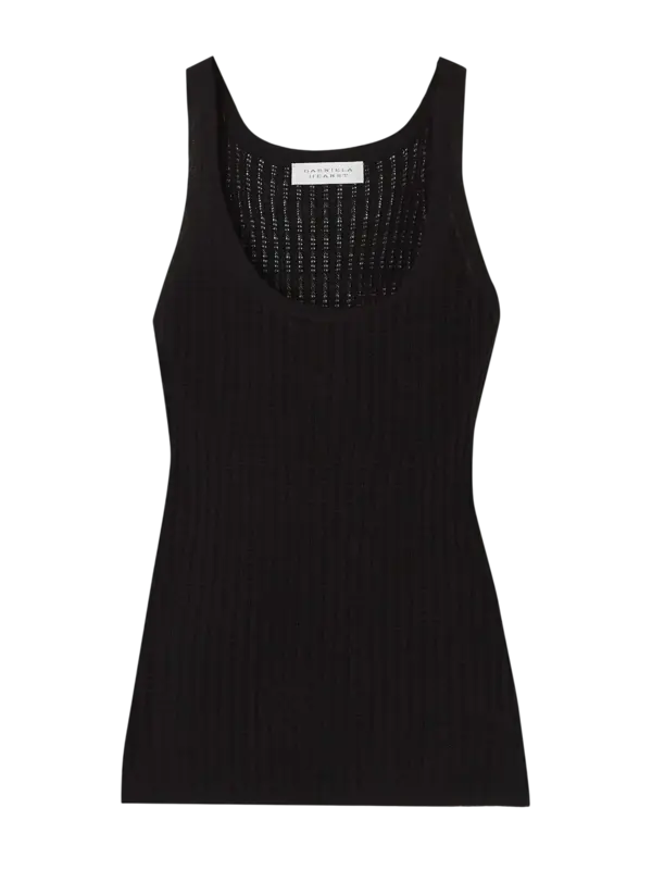 Gabriela Hearst Nevin Pointelle-knit Tank - Black