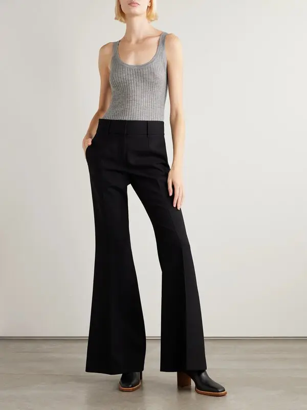 Gabriela Hearst Nevin Pointelle-knit Tank - Gray