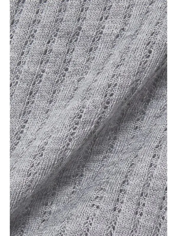 Gabriela Hearst Nevin Pointelle-knit Tank - Gray