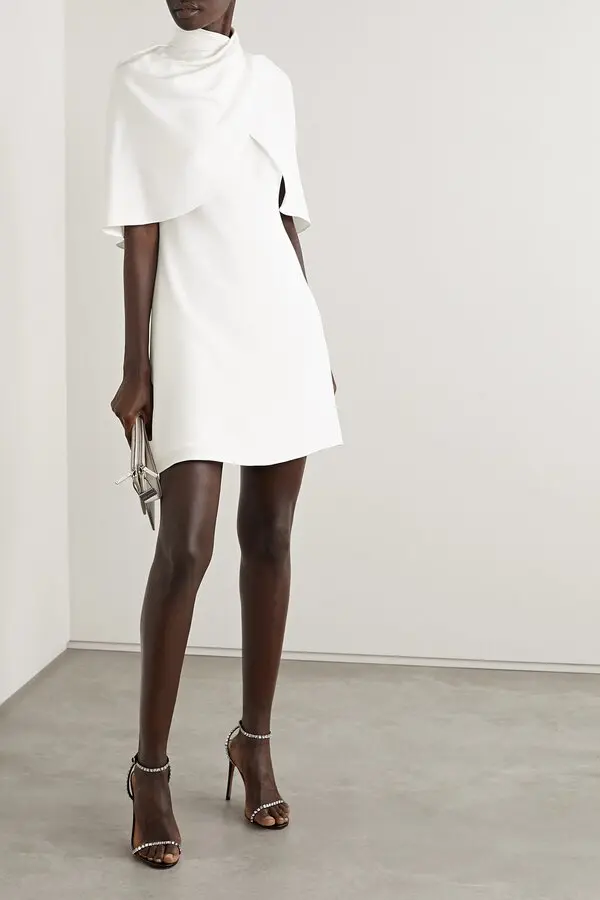 brandon maxwell silk-faille mini dress Brandon Maxwell Silk-faille Mini Dress - Women - Ivory Dresses