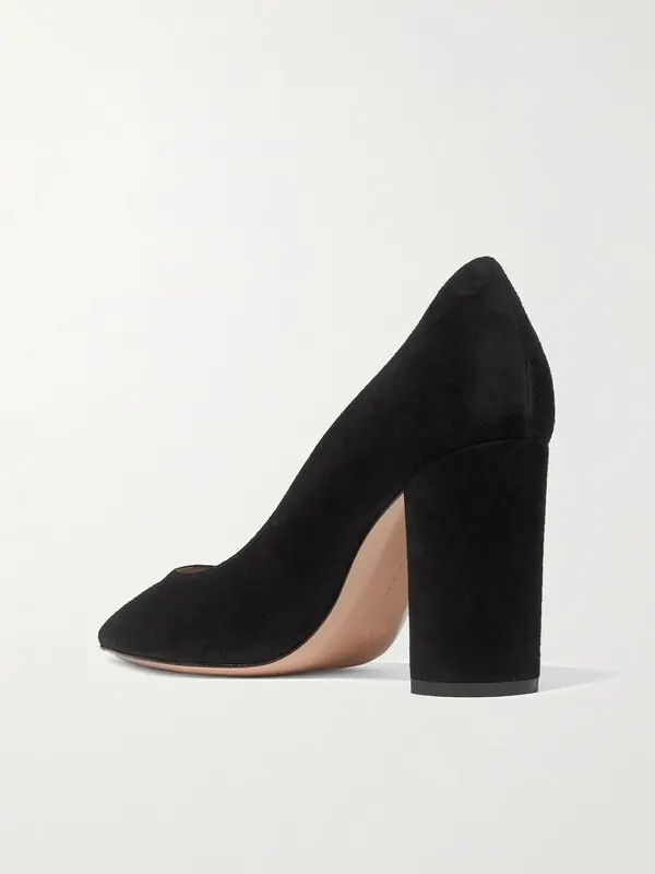 GIANVITO ROSSI Piper 85 Suede Pumps - Black