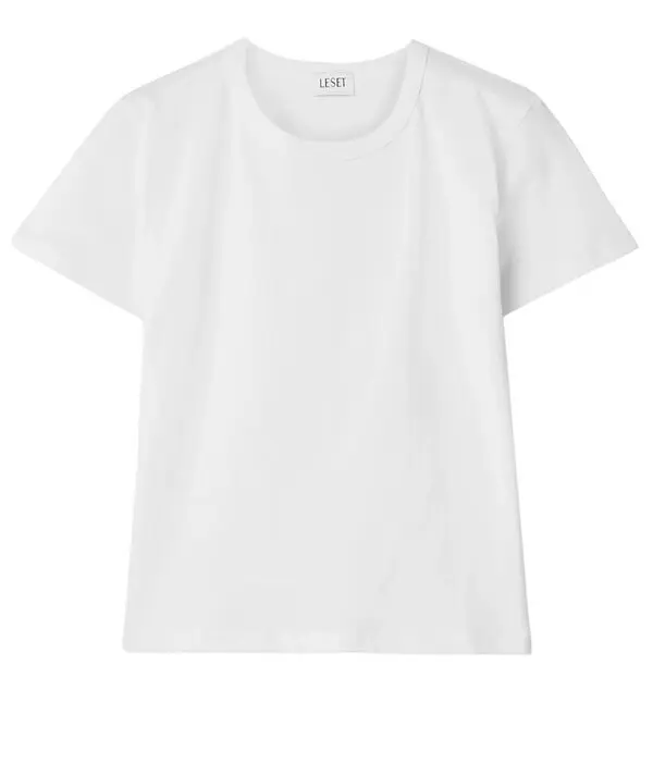 LESET Margo Cotton-jersey T-shirt - White