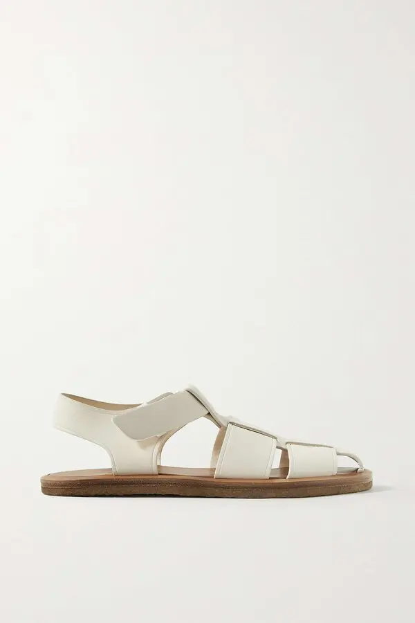 THE ROW Fisherman Woven Leather Sandals