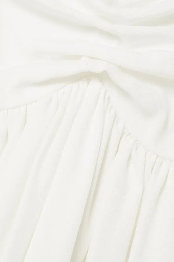 Vanessa Cocchiaro Charlotte Ruffled Crepe And Metallic Crepon Mini Dress