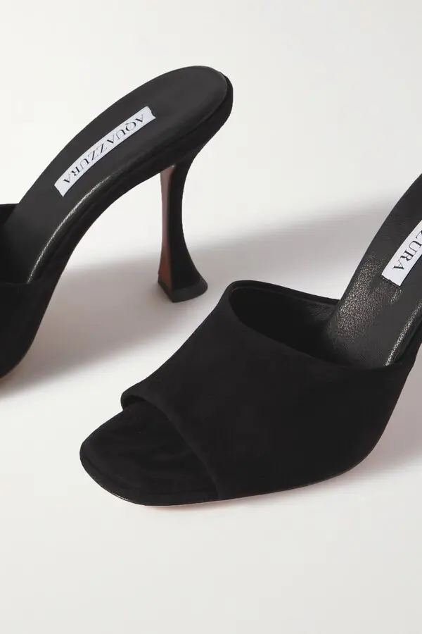 AQUAZZURA Violette 95 Suede Mules