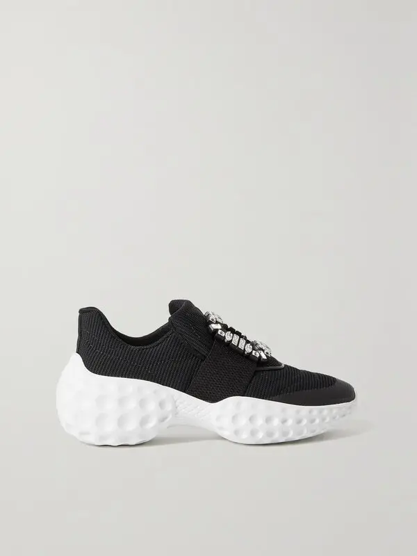 ROGER VIVIER Viv Run Sneakers - Black