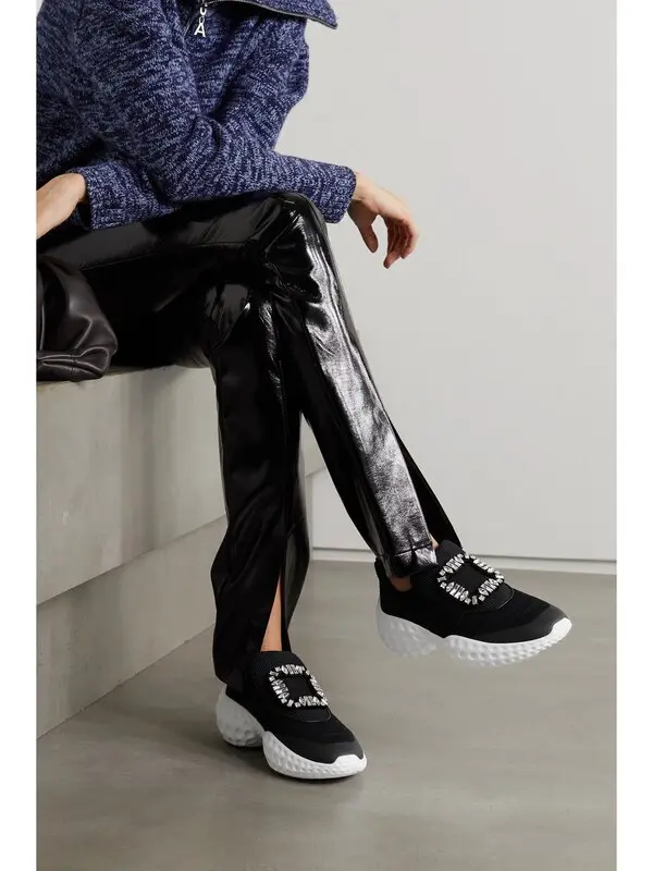 ROGER VIVIER Viv Run Sneakers - Black