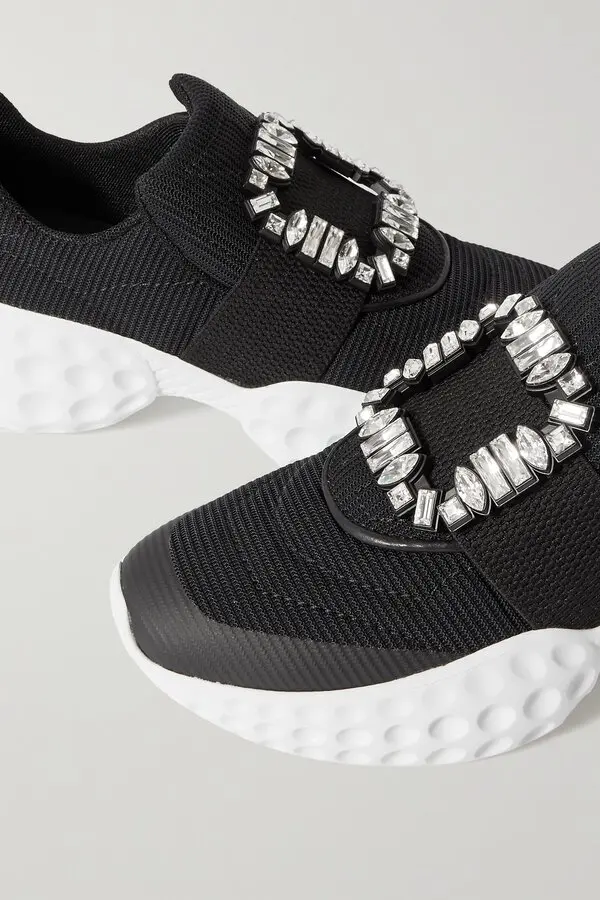 ROGER VIVIER Viv Run Sneakers - Black