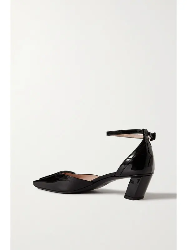 ROGER VIVIER Belle Vivier 45 Patent-leather Pumps - Black