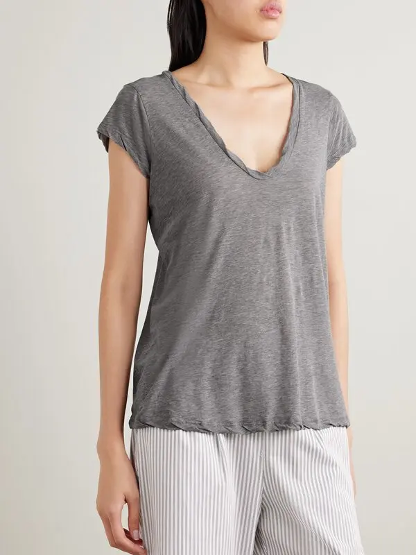 JAMES PERSE Cotton-jersey T-shirt - Gray